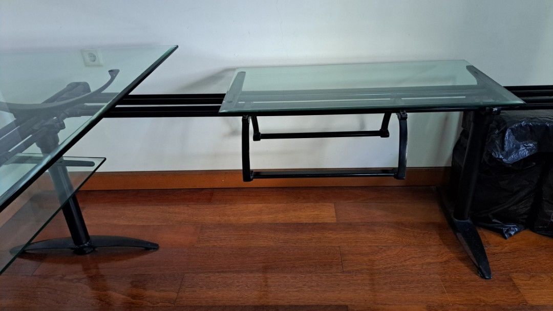 Meja Kantor kaca 2 sisi not informa ikea davinci, Perabotan Rumah di ...