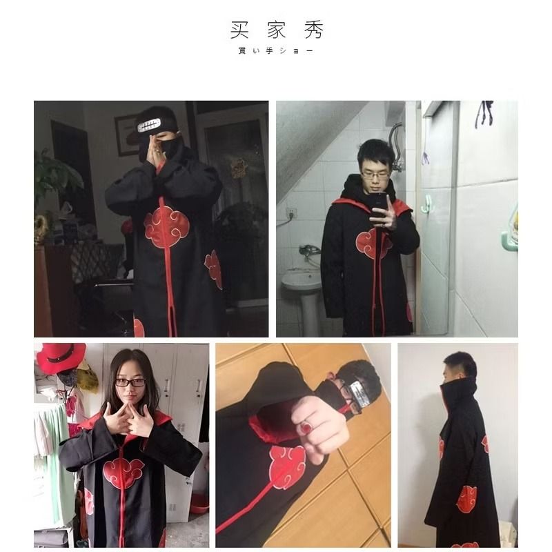 Naruto Costume Akatsuki Cloak Cosplay Sasuke Uchiha Cape Cosplay Itachi ...