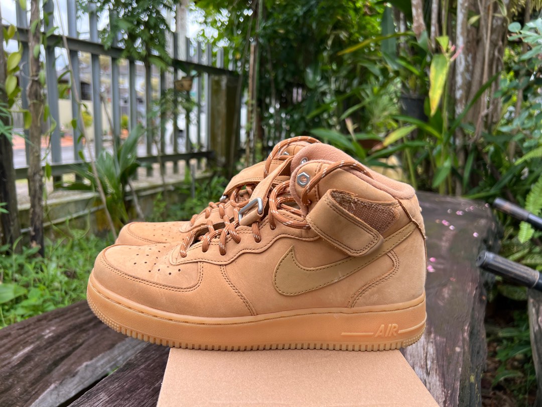 Nike Air Force 1 Mid Wheat, Men's Fashion, Footwear, Sneakers on Carousell