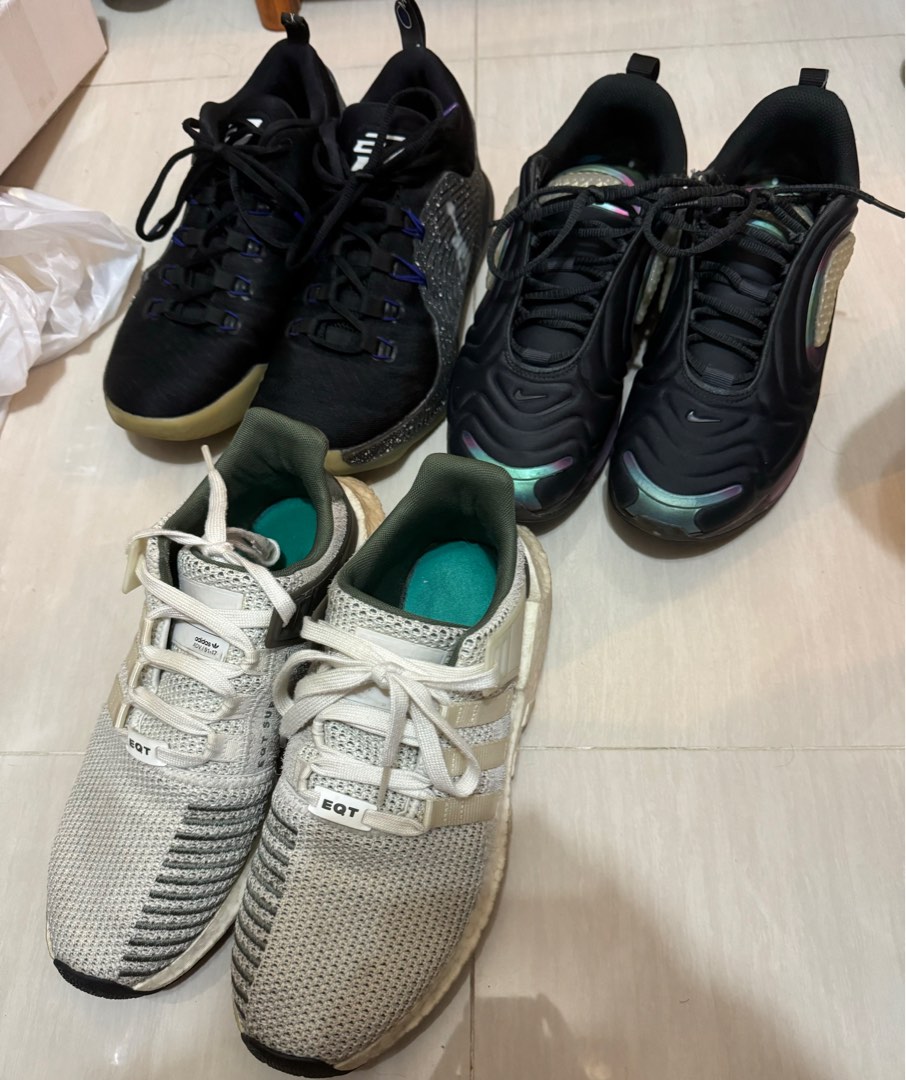 Nike Air Max 720 [US 9], Nike Air Jordan CP3 10 Space Jam [US 10], Adidas EQT [US 8.5] $150/3 ...