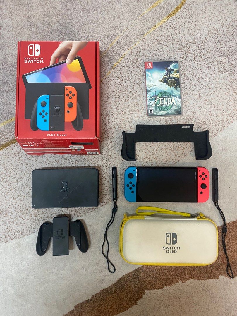 Nintendo Switch OLED V2 + TOTK, Video Gaming, Video Game Consoles ...