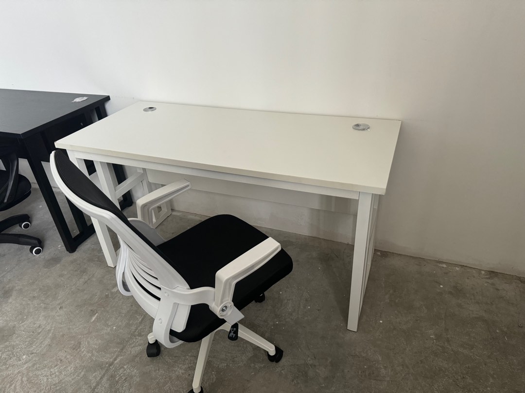 Office table study table and chair set, Furniture & Home Living ...