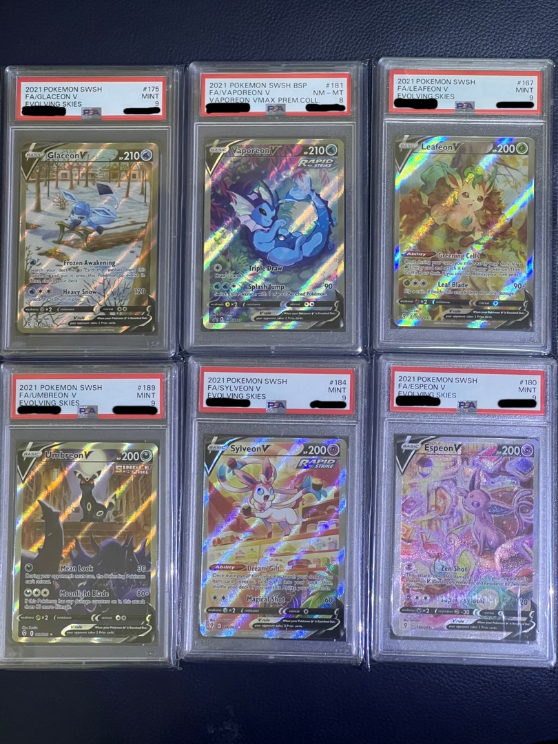 Pctg/Pokemon Card/Psa8-9 English version/Evs 10 set Eevee V/1 set , 興趣及 ...