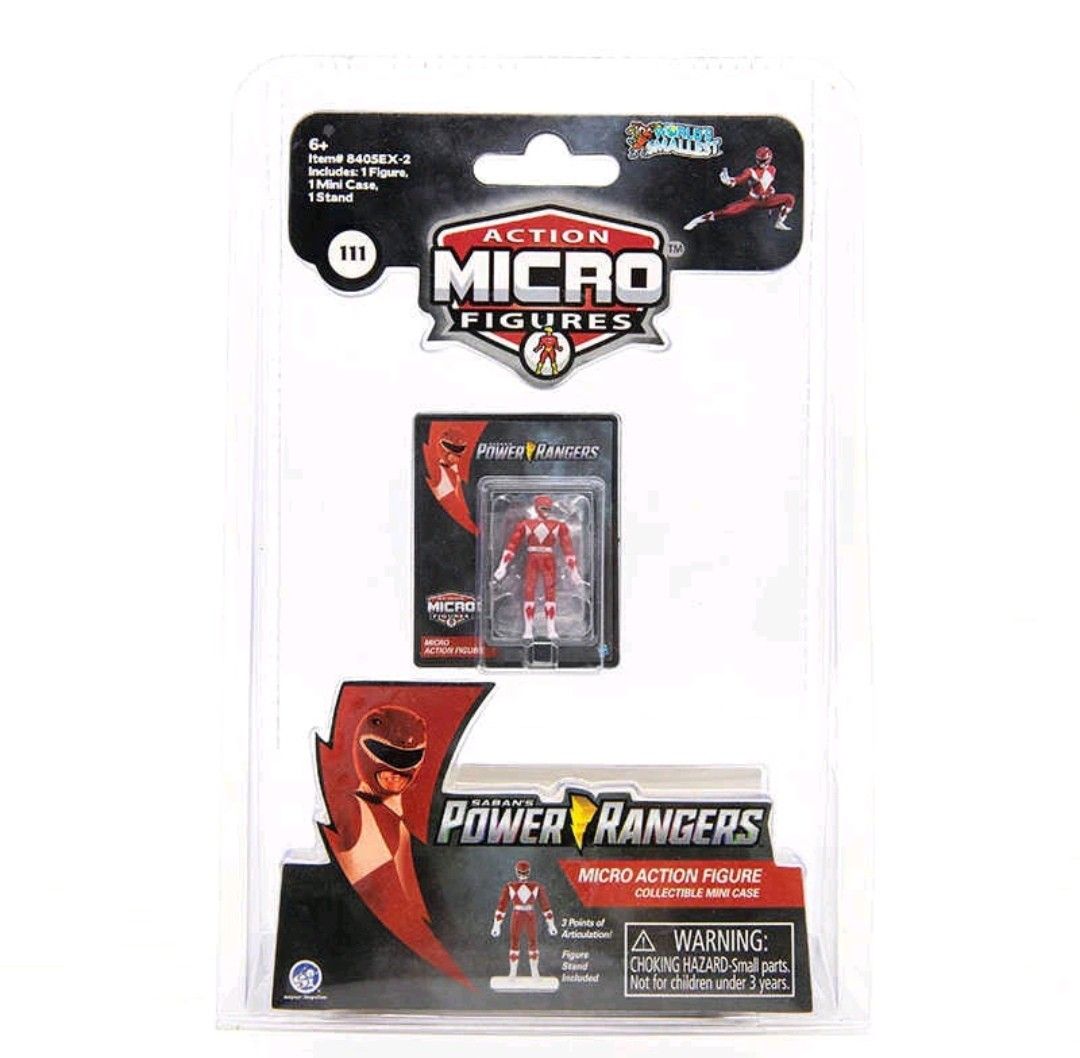 Saban's Power Rangers Micro Action Figure World's Smallest Red Ranger ...