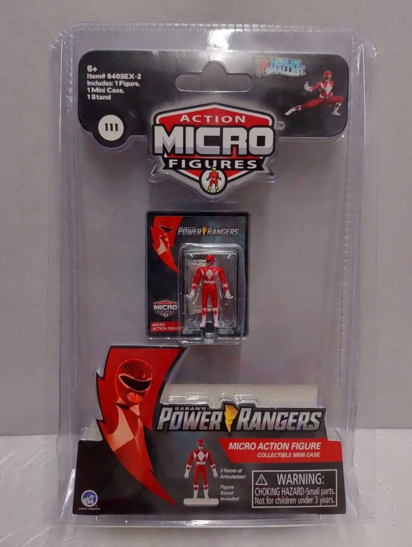 Saban's Power Rangers Micro Action Figure World's Smallest Red Ranger ...