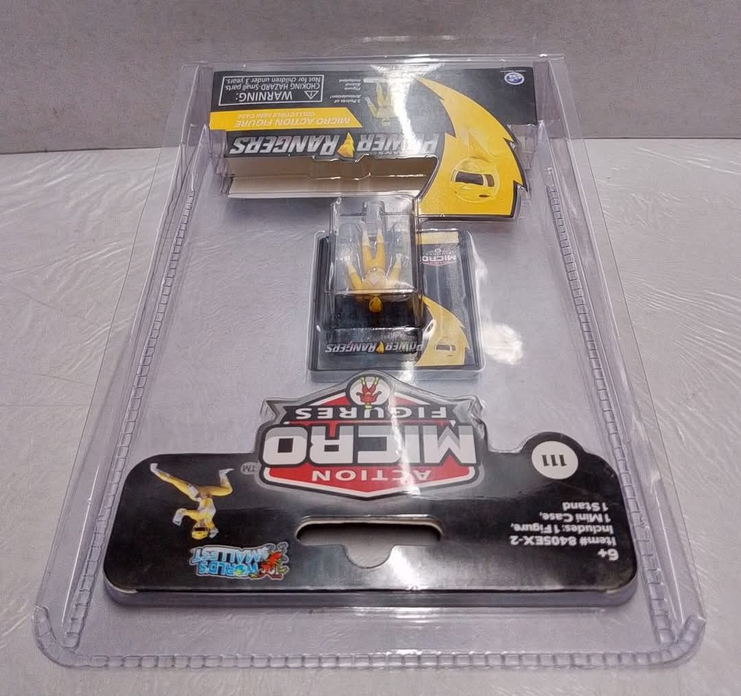 Power Rangers Micro Action Figure World's Smallest Yellow Ranger ...