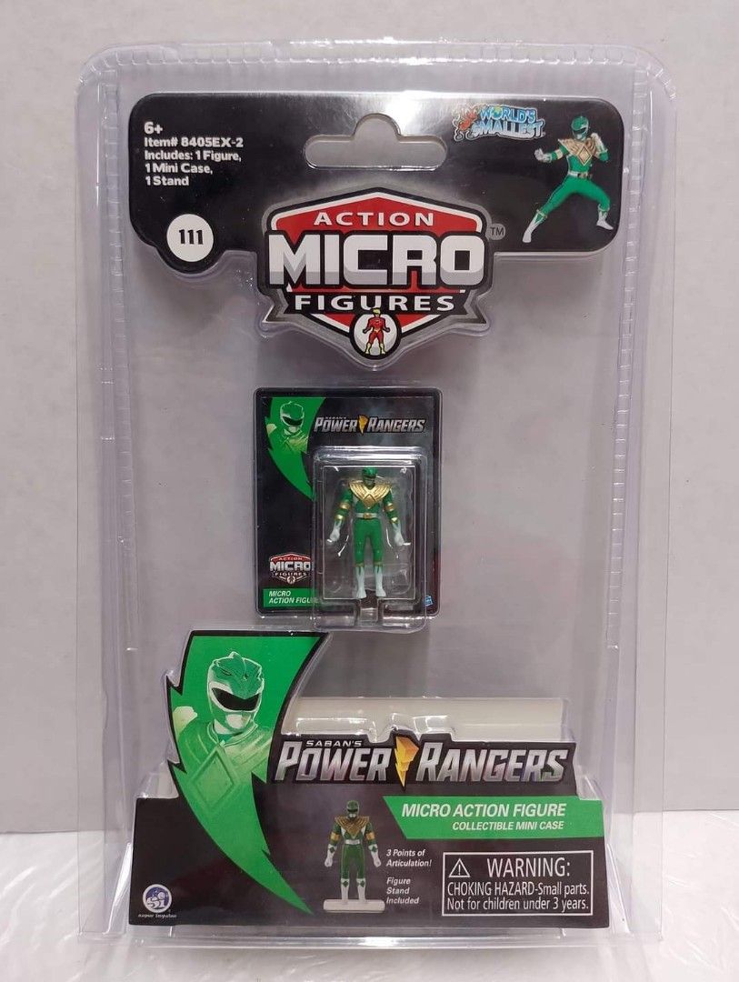 Power Rangers Micro Action Figure World's Smallest Green Ranger ...