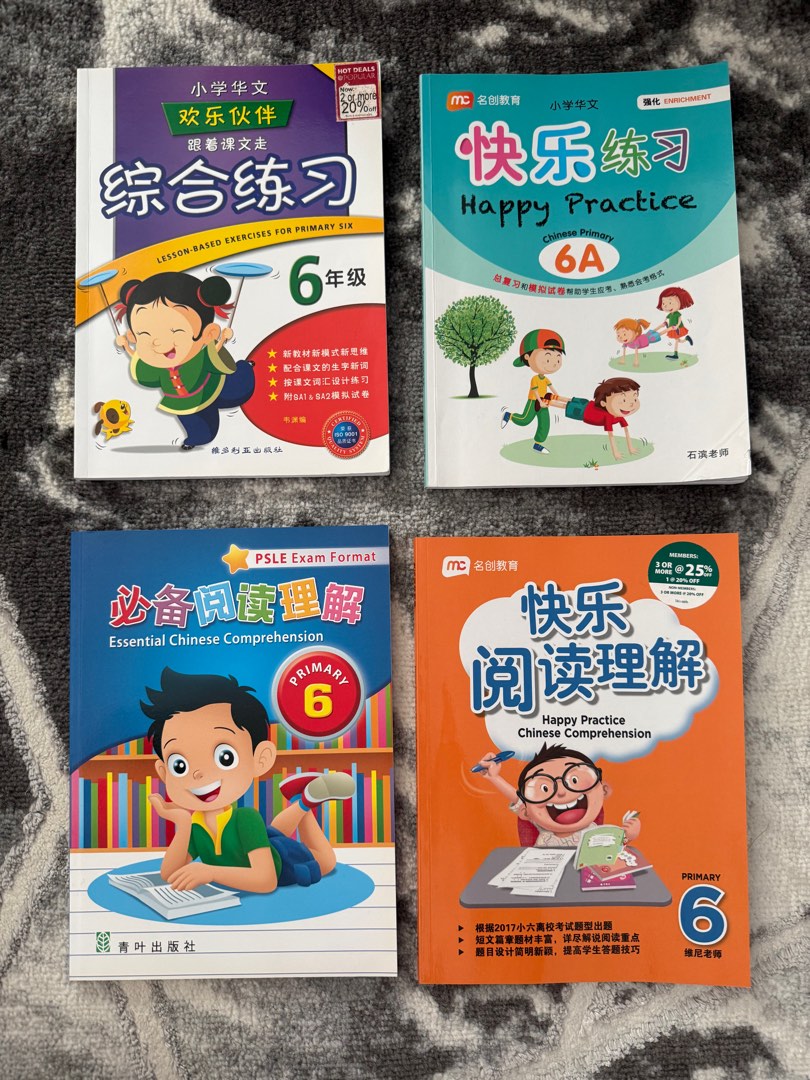 Primary 6 Chinese Comprehension and Lesson Based Exercises, Hobbies ...
