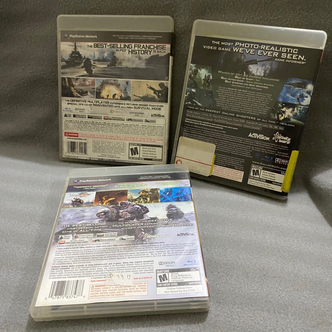 PS3 Call of Duty Modern Warfare 1-3 SET, Video Gaming, Video Games ...