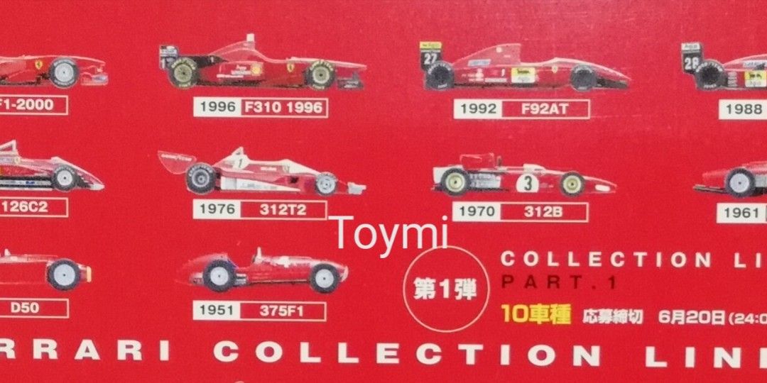 Ready Stock 1/64 Kyosho Ferrari F1 History Collection Series 1 Complete ...