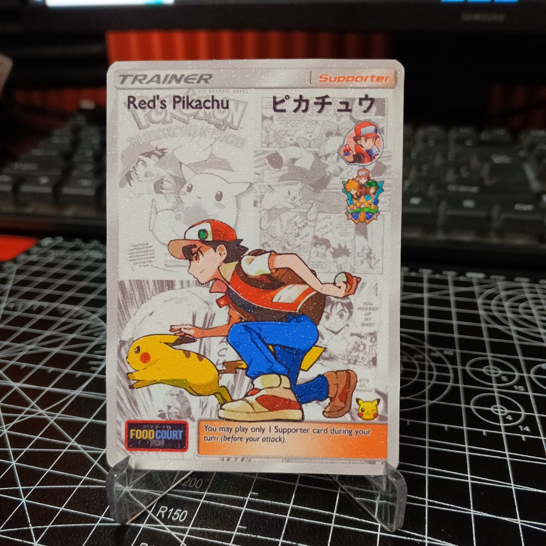 Red's Pikachu Custom Handmade Pokemon Cards, Hobbies & Toys, Stationery ...