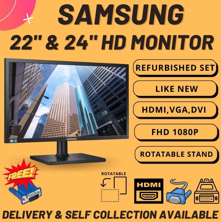 ️‍Samsung Full HD monitor 22inch monitor 24 inch monitor 1920x1080 LED ...
