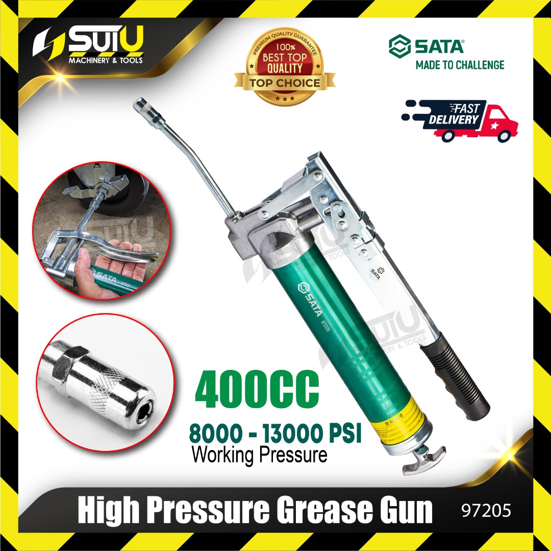 SATA 97205 High Pressure Grease Gun 400CC, Furniture & Home Living ...
