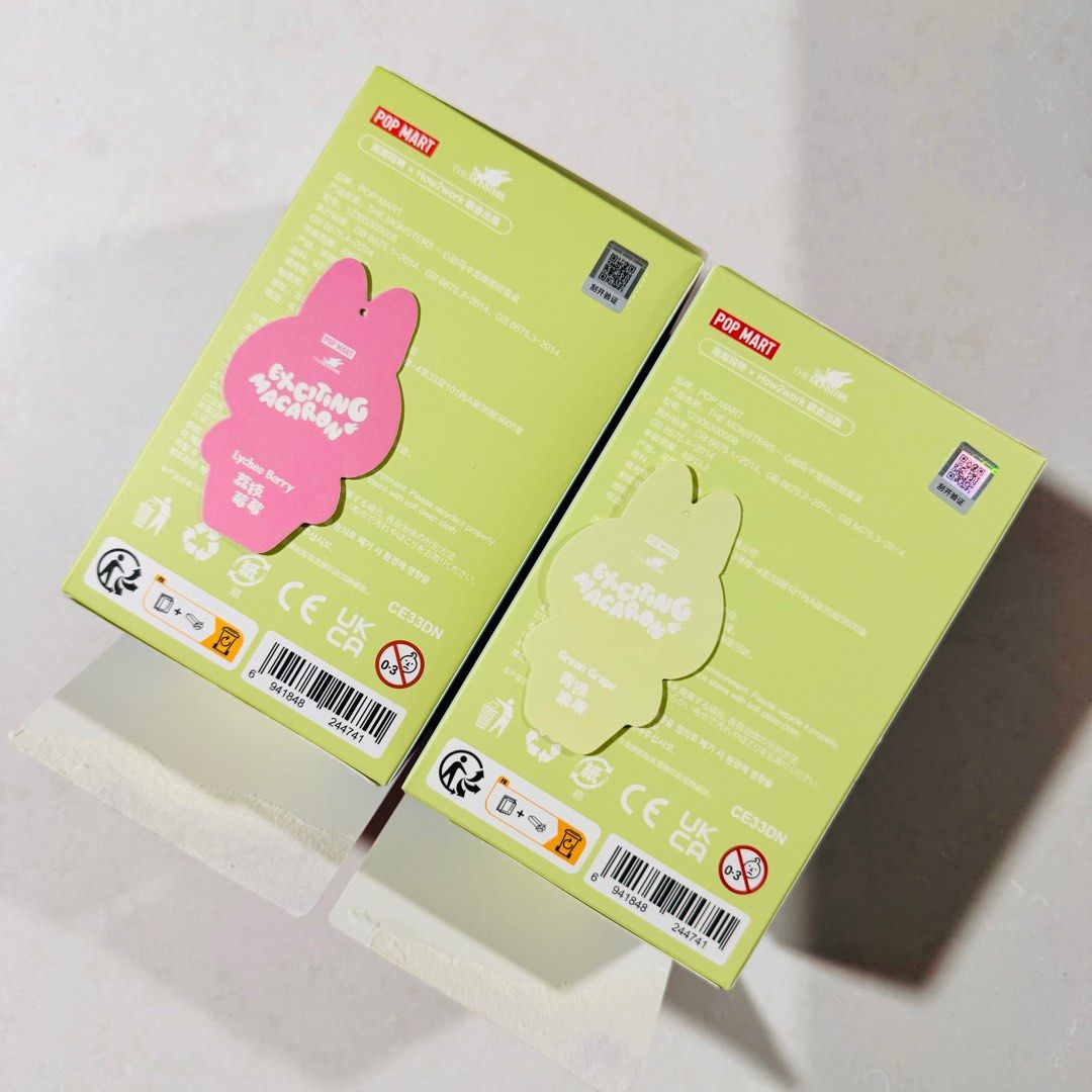 (SET) POPMART Labubu V1 Lychee + Green Grape, Hobbies & Toys, Toys ...