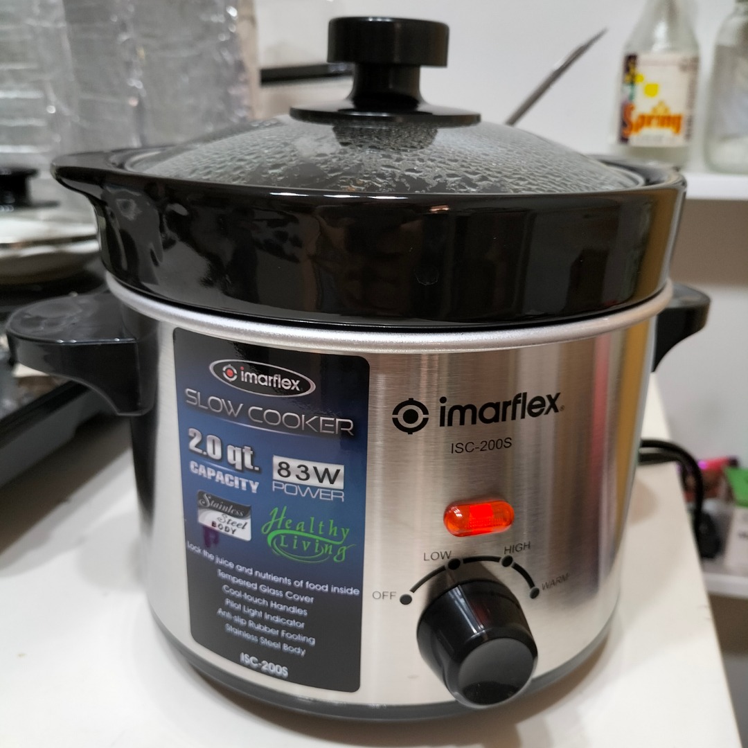 Slow cooker crock pot Imarflex 2 Quarts, TV & Home Appliances, Kitchen ...