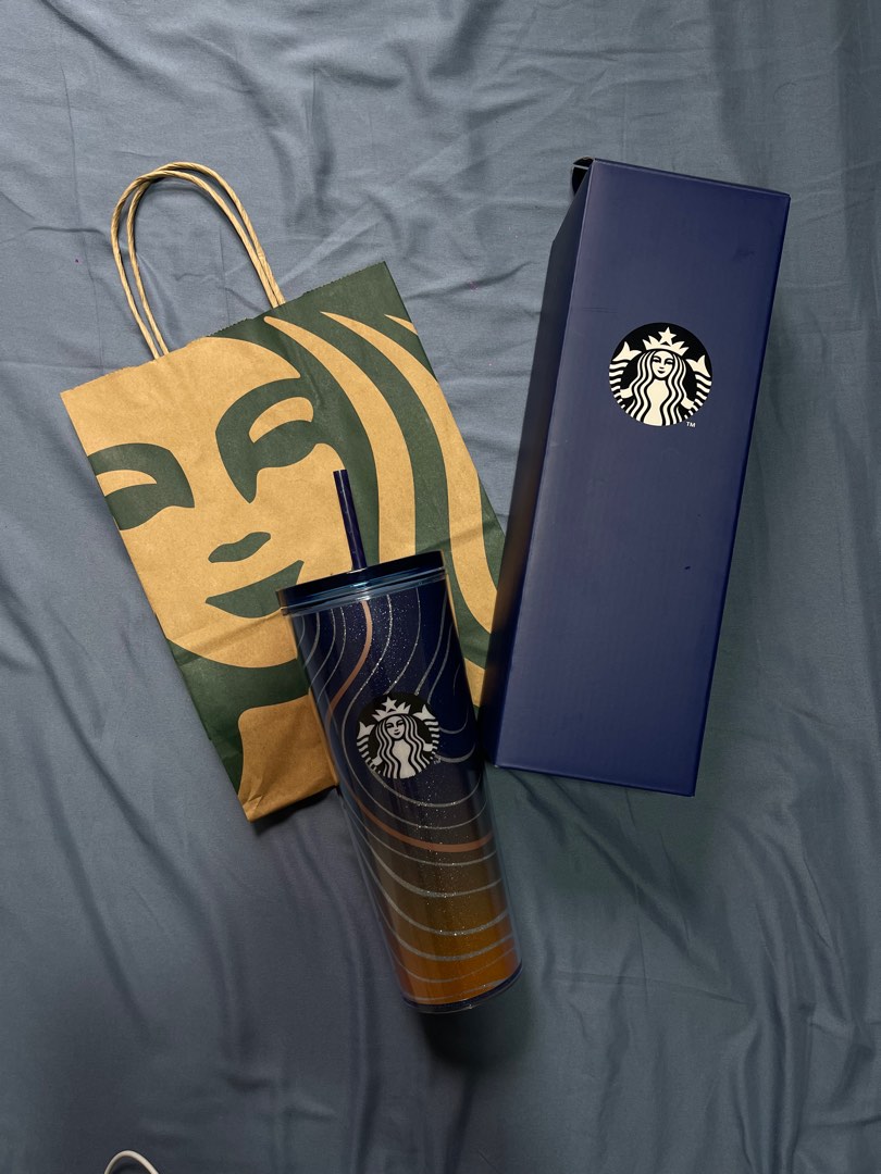 Starbucks Indigo Cold Cup 2025, Furniture & Home Living, Kitchenware ...