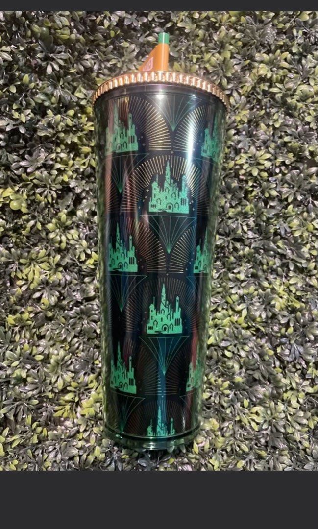 Starbucks x Wicked emerald city cold cup (24 oz), Furniture & Home ...