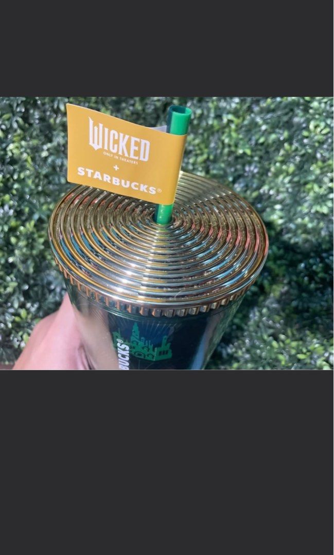 Starbucks x Wicked emerald city cold cup (24 oz), Furniture & Home ...