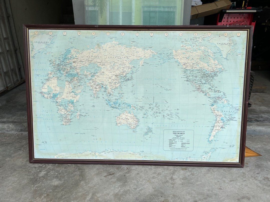 Vintage big world map, Hobbies & Toys, Collectibles & Memorabilia ...