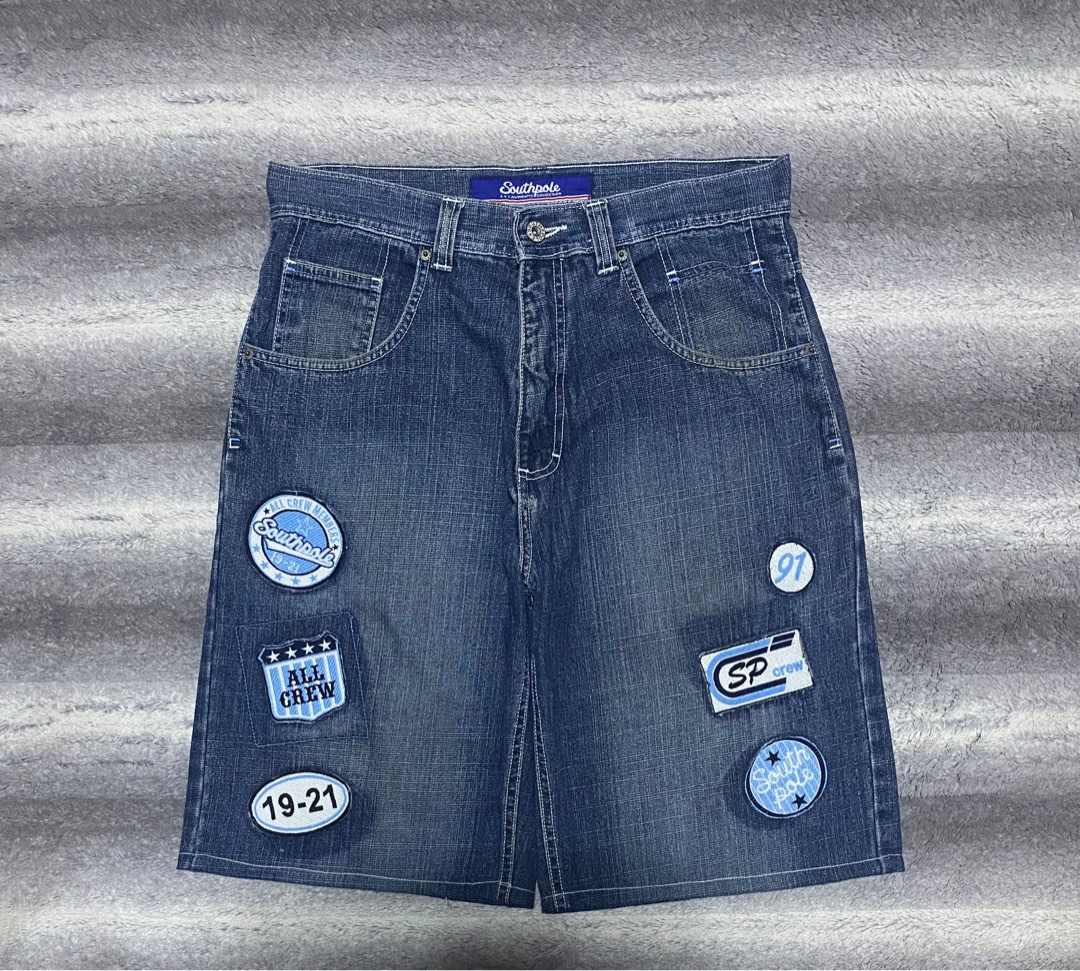VINTAGE SOUTHPOLE PATCHWORK JORTS, Men's Fashion, Bottoms, Shorts on ...
