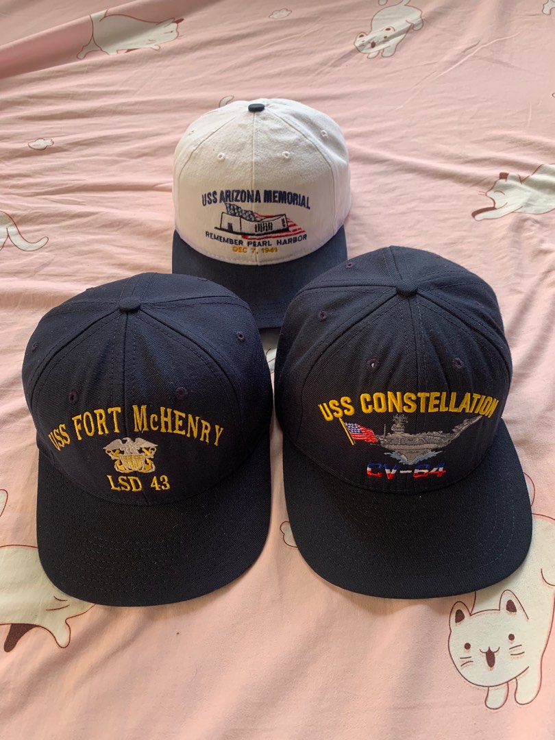 VINTAGE USS NAVAL SNAPBACK ASPACK, Men's Fashion, Watches & Accessories ...