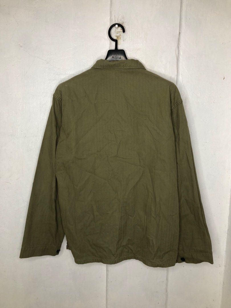 WW2 US HBT USMC Marine Army Coat Casual Wear Retro Green Uniform Jacket ...