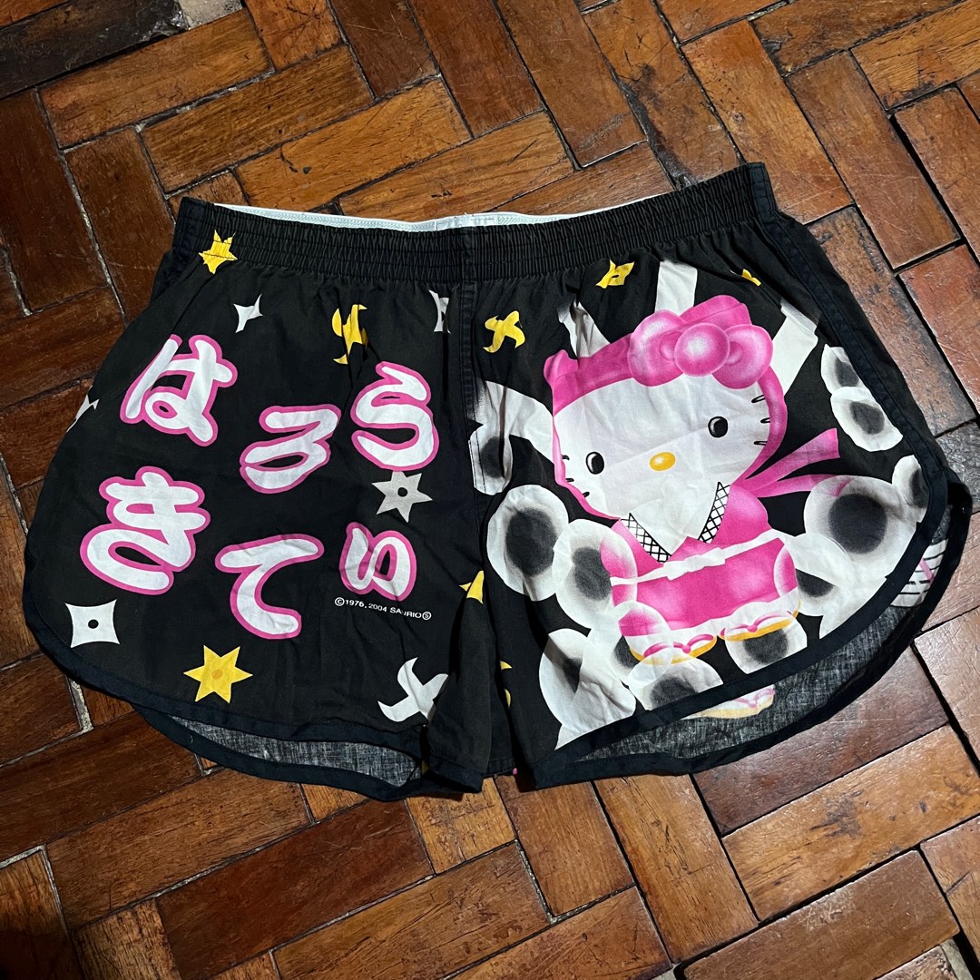 Y2K Vintage Rare 2000s Hello Kitty Boxer Shorts, Women's Fashion ...