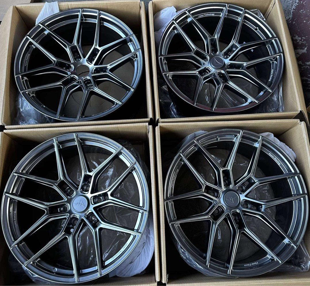 20” Apex Racing AP-F08 6Holes pcd 139 Titanium Silver, Car Parts ...