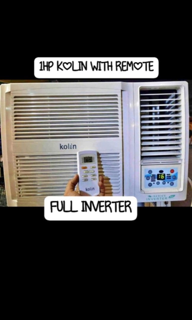 2NDHAND AIRCON 1HP KOLIN WITH REMOTE FULL INVERTER, TV & Home ...