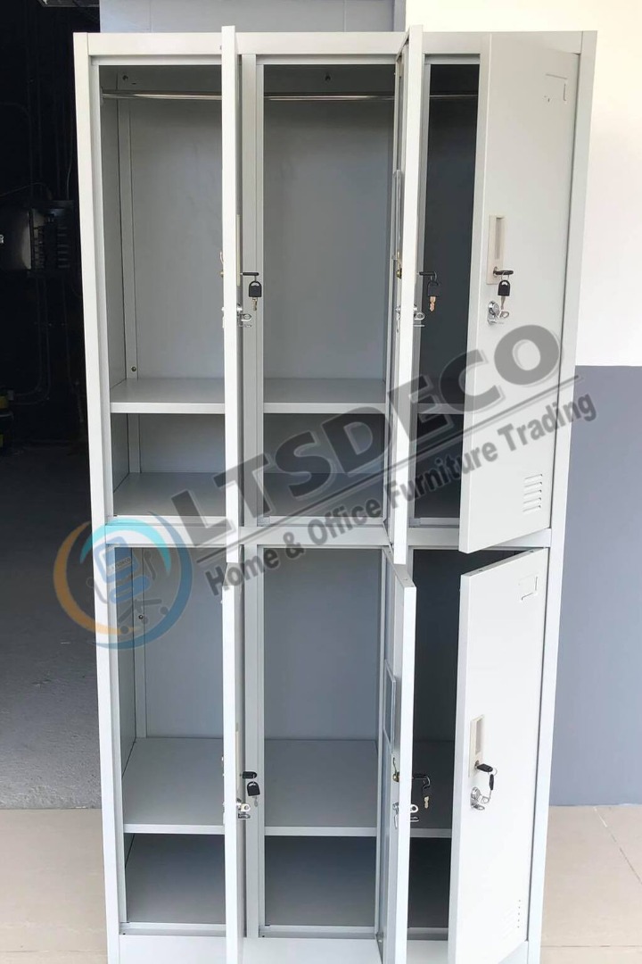 6DOOR STEEL LOCKER OFFICE PARTITION OFFICE TABLES, Furniture & Home ...