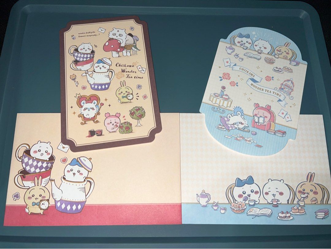 日本 Chiikawa 吉伊卡哇 Wonder Tea Time 信封 卡 全4款, 興趣及遊戲, 收藏品及紀念品, 郵票及印刷品 ...