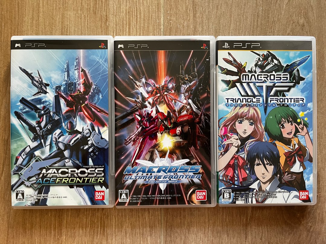 日版 PSP BANDAI MACROSS ACE FRONTIER ULTIMATE FRONTIER TRIANGLE FRONTIER MTF 3D ACTION SHOOTING 超 ...