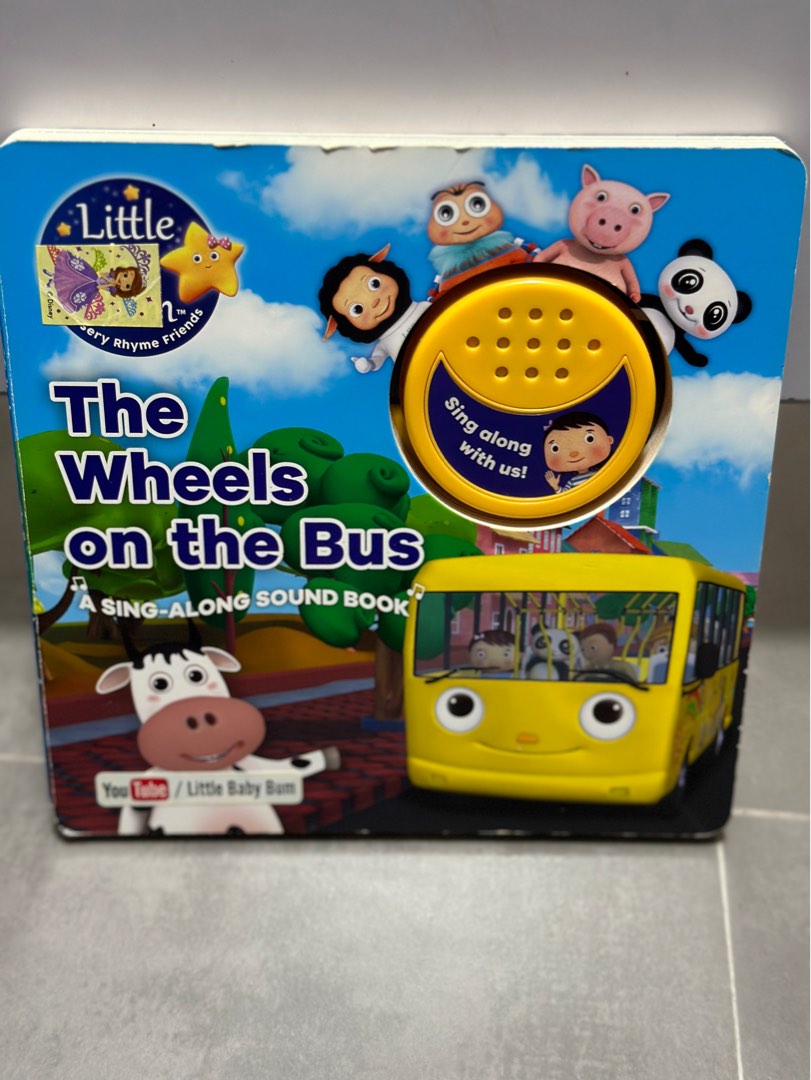 The Wheels on the Bus” Sing along sound book “NO Battery” 幼兒硬皮發聲唱歌兒童圖書 ...