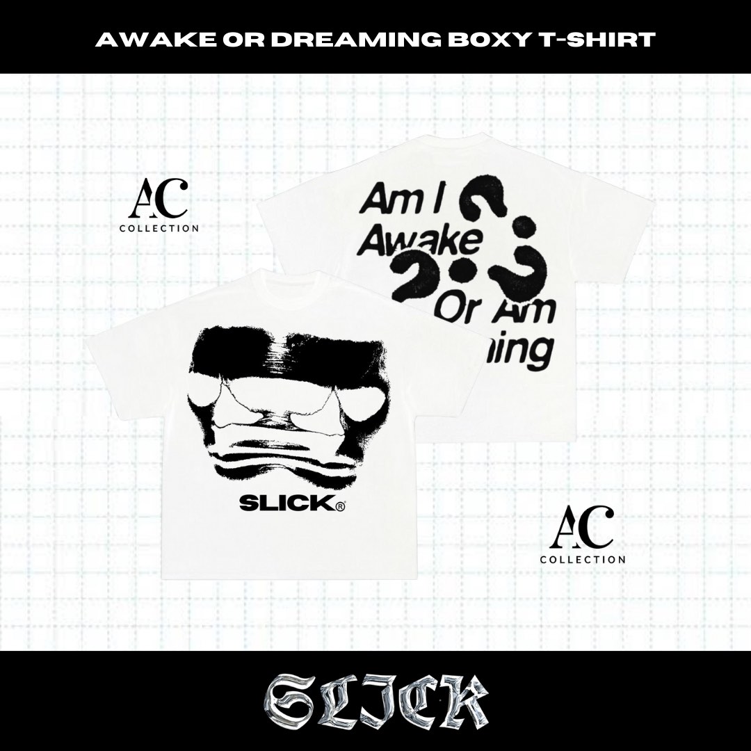 AM I DREAMING EMBOSS BOXY TSHIRT, Men's Fashion, Tops & Sets, Tshirts ...