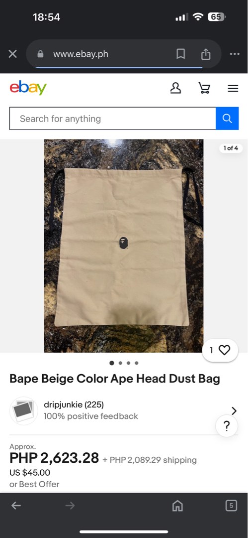 Bape head dust bag, Men's Fashion, Bags, Belt bags, Clutches and ...