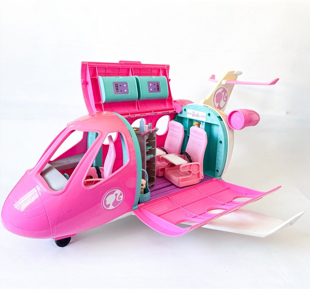 Barbie Dream Plane Airplane Jet 2019 Mattel Playset Pink W/ Accessories ...