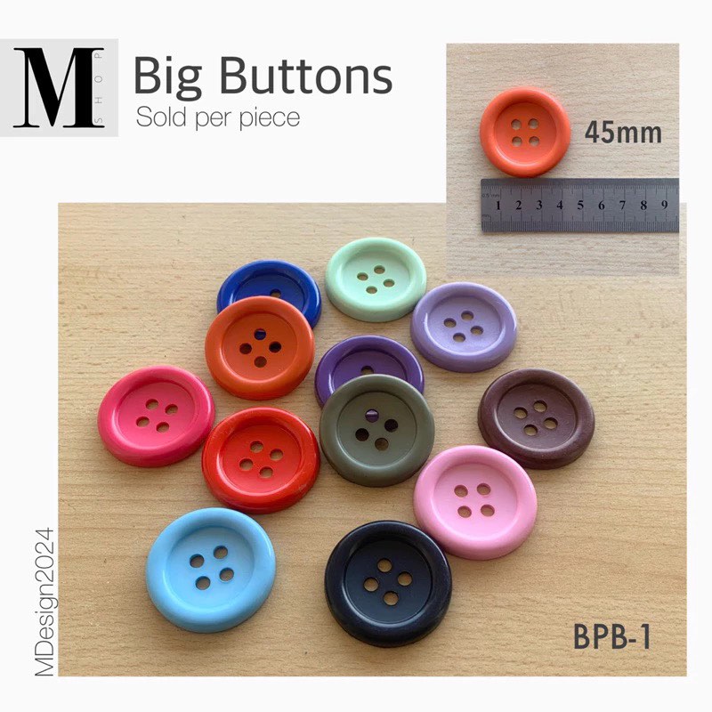 Big Button, 45mm Diameter, Hobbies & Toys, Stationary & Craft, Craft ...
