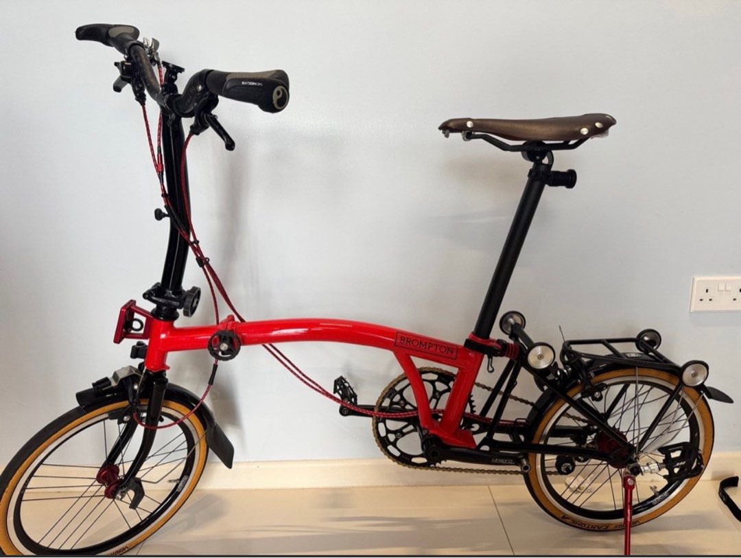 Brompton bike red rocket black edition S2L, Sports Equipment, Bicycles ...
