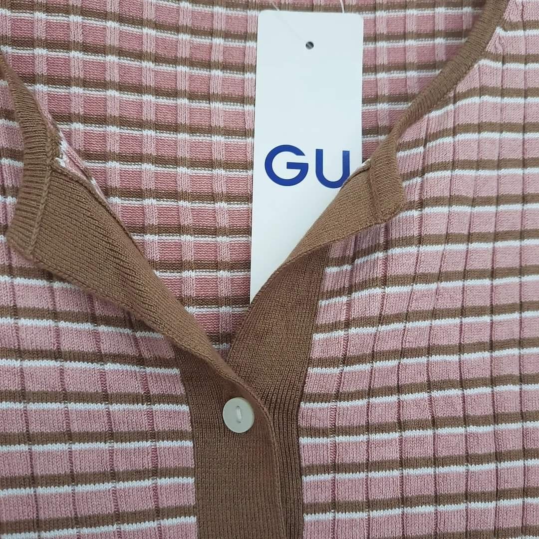 Cardigan Crop Lidi Salur GU Uniqlo Dusty Pink - NEW WITH ORIGINAL TAG ...