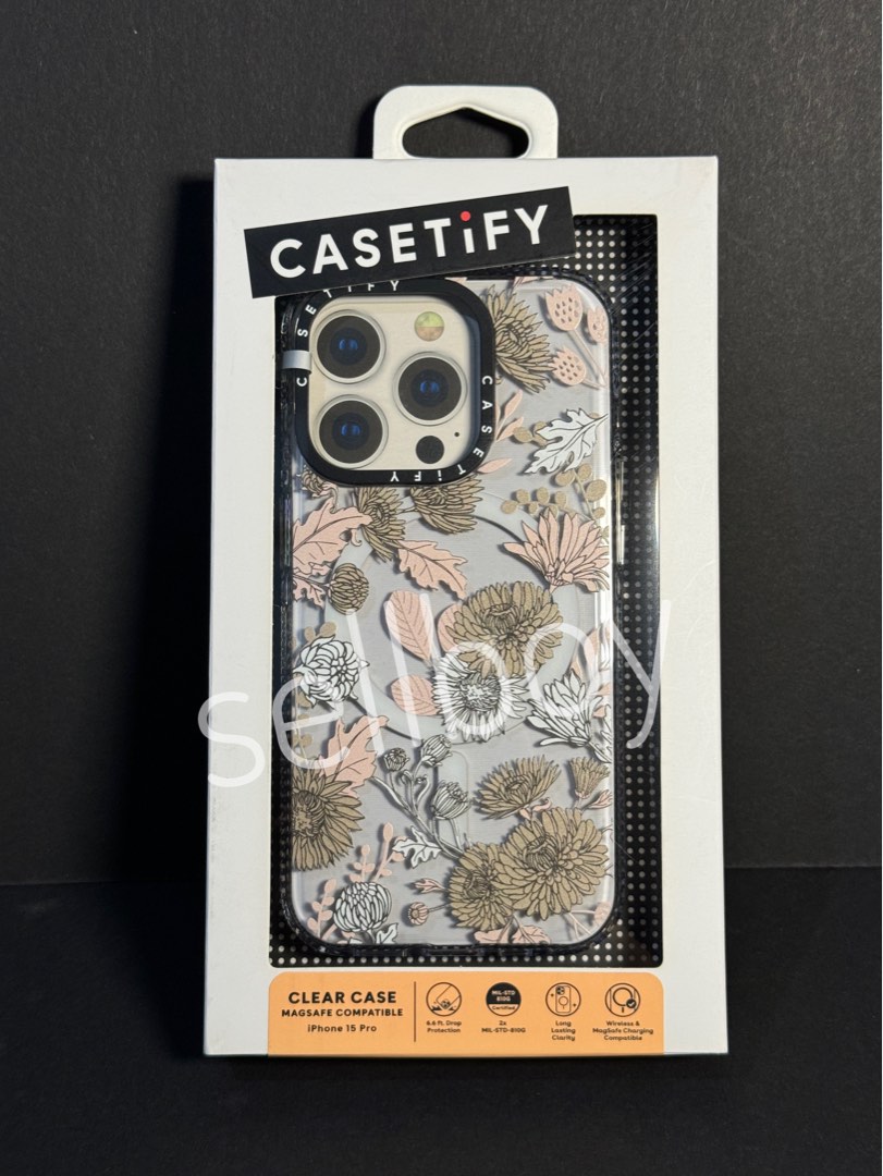 Casetify Essentials Magsafe Floral iPhone 15 Pro Case, Mobile Phones & Gadgets, Mobile & Gadget ...