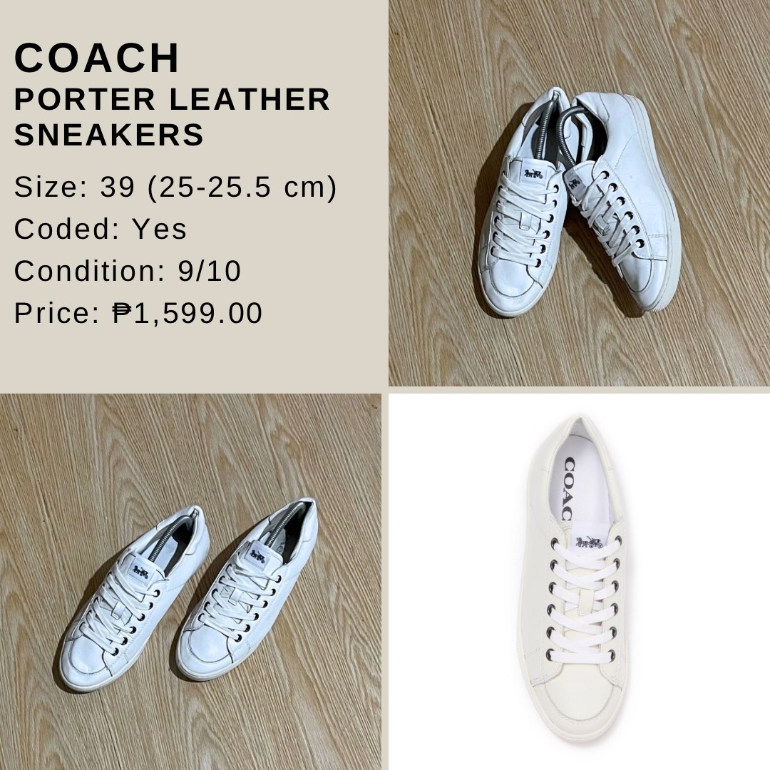 Coach Porter Leather Sneakers, Women's Fashion, Footwear, Sneakers on ...