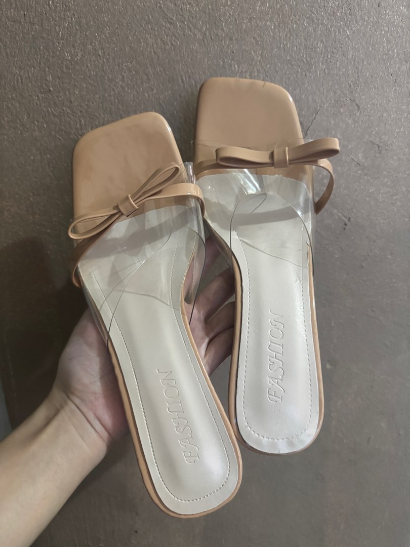 Coquette Beige Color Sandals, Women's Fashion, Footwear, Flats ...