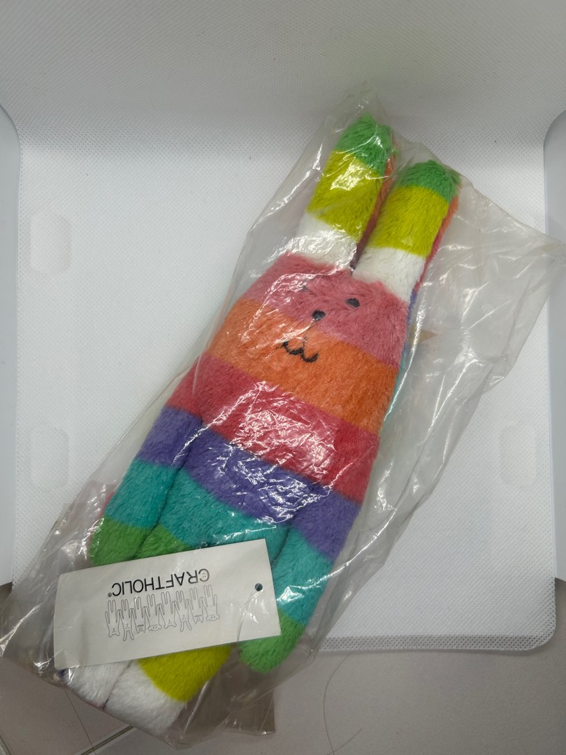 Craftholic Rainbow Bunny Plush, Hobbies & Toys, Toys & Games on Carousell
