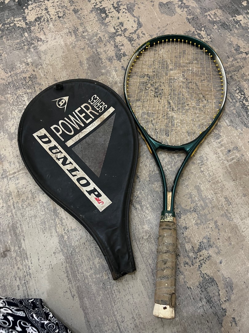 Dunlop Tennis Racket Power Plus Green, Sports Equipment, Sports & Games ...
