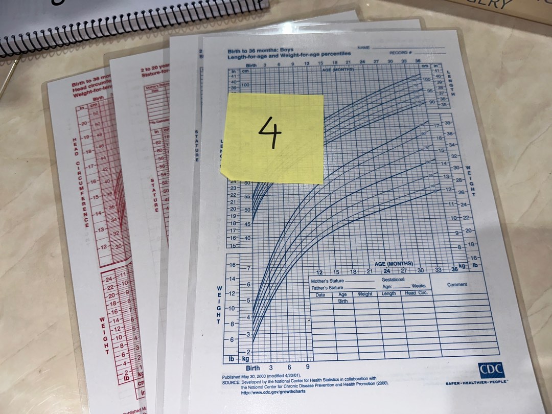 Growth Chart - Paediatric, Health & Nutrition, Medical Supplies & Tools ...