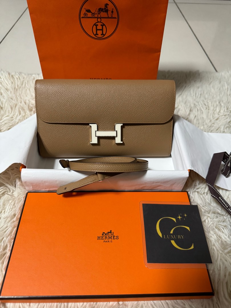 Hermes Constance To Go Chai, Luxury, Bags & Wallets on Carousell