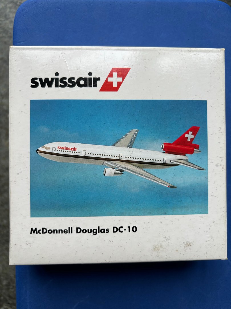 Herpa SwissAir McDonnell Douglas DC-10 ; 1:500 art no 500005, 興趣及遊戲, 收藏品及紀念品, 古董收藏 - Carousell