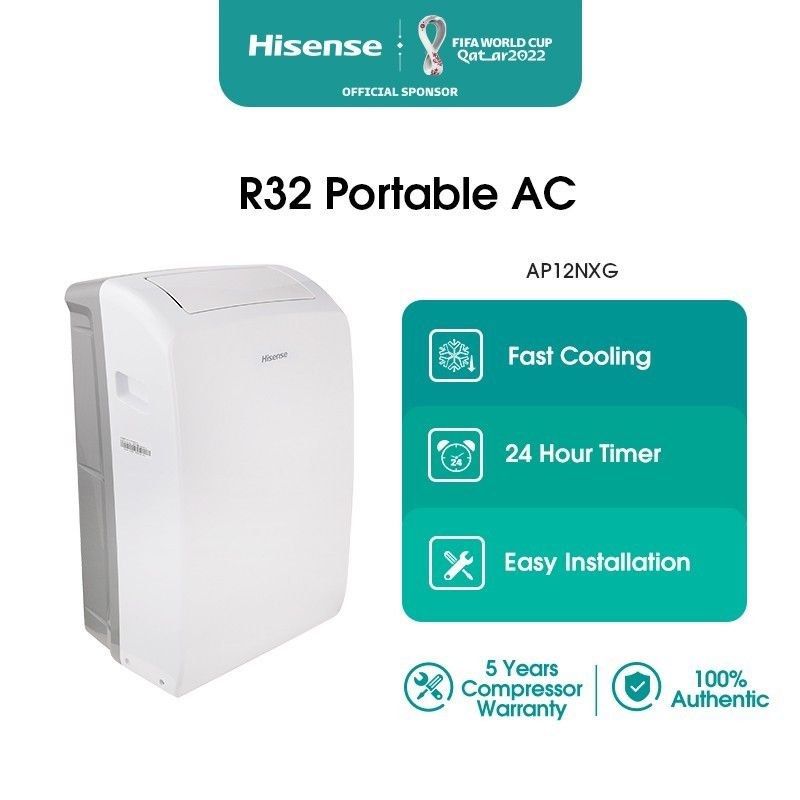 Hisense Portable Air Conditioner R32 1.5HP AP12NXG, TV & Home Appliances, Air Conditioners ...