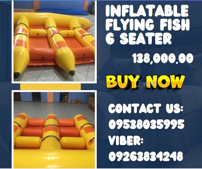 INFLATABLE FLYING FISH 6 SEATER, Everything Else, Others on Carousell