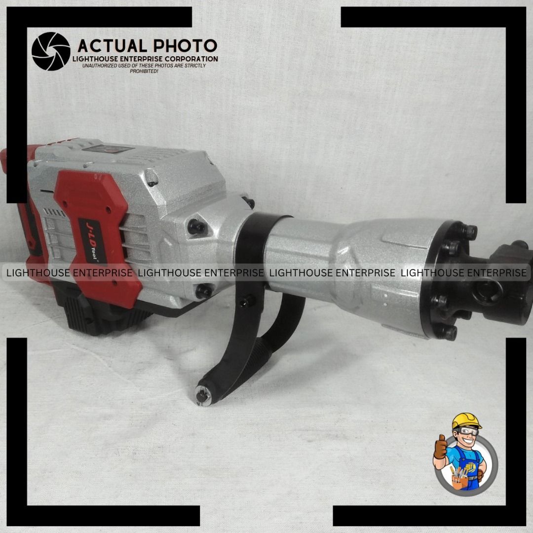 JLD Hammer Rock Drill 1800W Demolition Hammer 4950RPM Chipping Gun ...